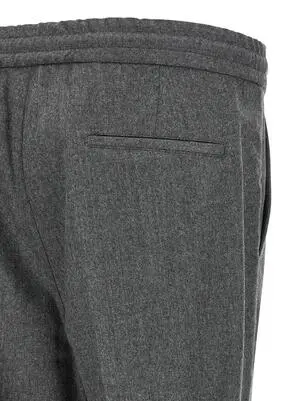 Brunello Cucinelli Wool Flannel Pants - Gray