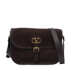Valentino Garavani Suede Antibes Crossbody Bag - Brown