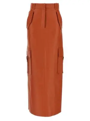 Zimmermann Illustration' Midi Skirt - Orange