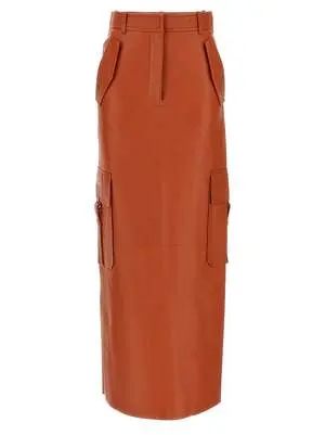 Zimmermann Illustration Midi Skirt - Orange