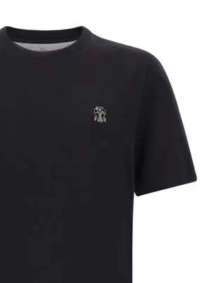 Brunello Cucinelli Logo Embroidery T-shirt