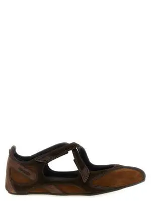 Attico Floor 01' Ballet Flats - Brown