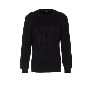 Fendi Maxi Lettering Sweater - Black