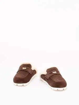 Miu Miu Suede And Shearling Mules
