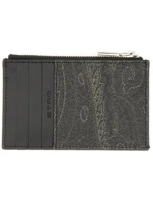 Etro Card Holder Arnica With Pegasus - Black
