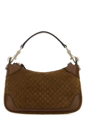 Gucci Suede Handbag - Brown