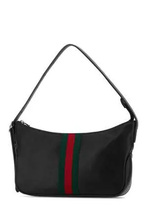 Gucci Leather Lunetta Shoulder Bag - Black