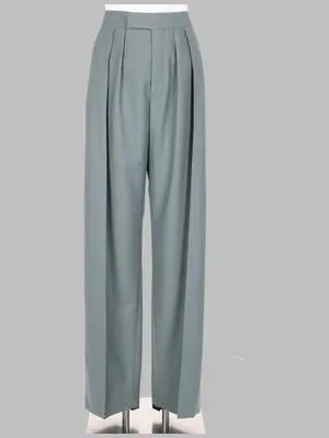 Chloé Pantalone A Sigaretta Sartoriale In Gabardine Di Lana - Gray
