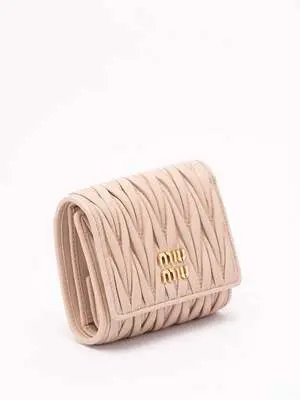 Miu Miu Small Matelassé Nappa Leather Wallet
