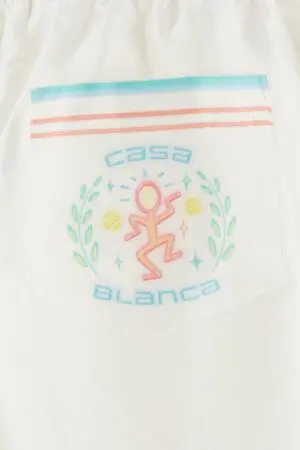 Casablanca Silk Twill Shorts - Multicolor