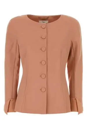 Chloé Antiqued Wool Blazer - Pink