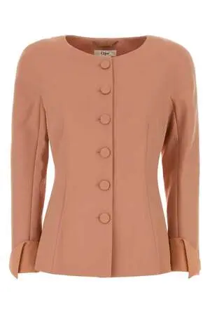 Chloé Antiqued Wool Blazer - Pink