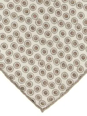 Brunello Cucinelli Polka Dot Pocket Clutch Bag - Cream
