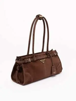 Prada Bonnie Medium Suede Bag - Multicolor