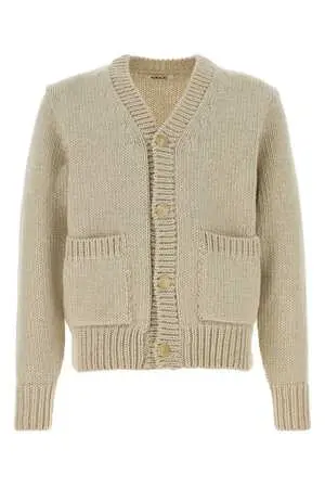 Auralee Sand Wool Blend Cardigan - Brown