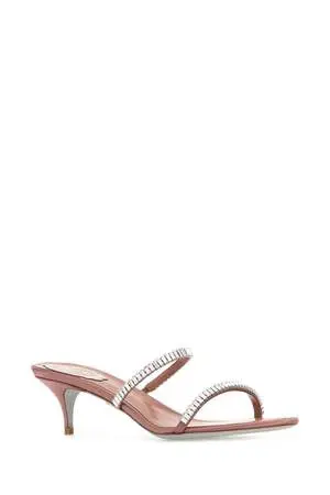 Rene Caovilla Antiqued Satin Spark Mules