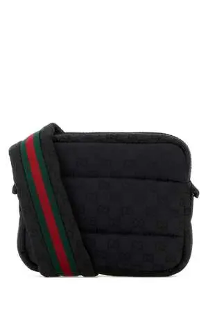 Gucci Fabric Crossbody Bag - Black