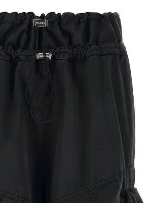 Attico Cotton Canvas Parachute Cargo Pants - Black