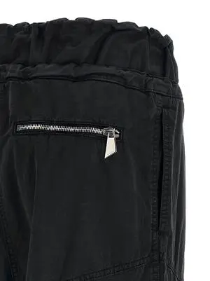 Attico Cotton Canvas Parachute Cargo Pants - Black