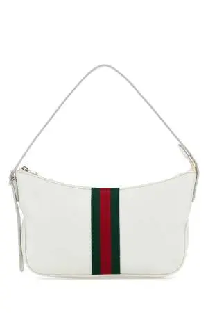 Gucci GUCCI Leather Small Lunetta Shoulder Bag White