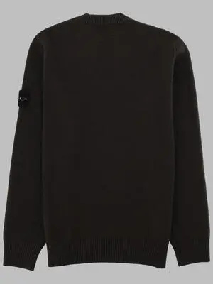 Stone Island Ribbed Wool Sweater - Gray