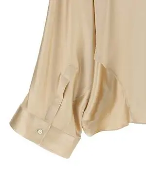 Brunello Cucinelli Monile Satin Shirt - Cream
