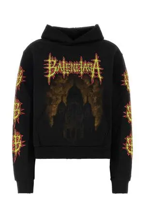 Balenciaga Cotton Sweatshirt - Black