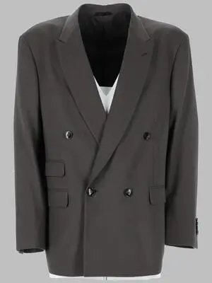 Giorgio Armani Abito Doppiopetto Over In Lana