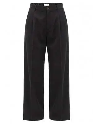 JIL SANDER Wool Pleated Trousers - Multicolor