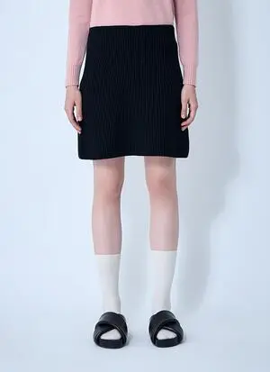 JIL SANDER Wool Mini Skirt