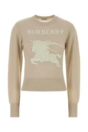 Burberry Sand Wool Blend Sweater - Brown
