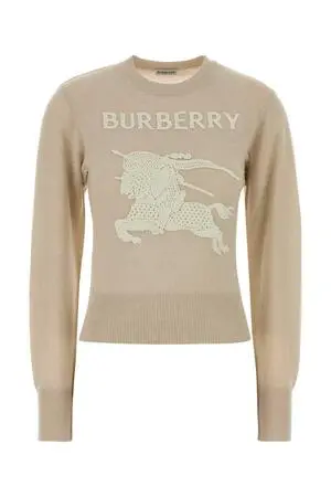 Burberry Sand Wool Blend Sweater - Brown
