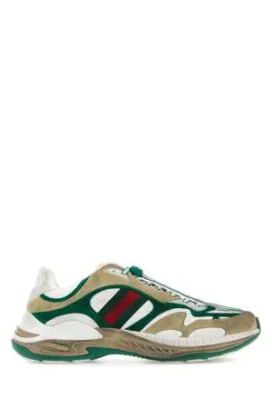 Gucci Gg Fabric And Suede Sneakers - Multicolor