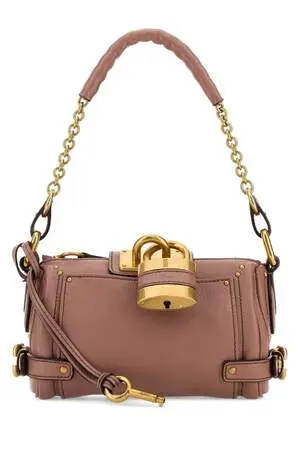 Chloé Antiqued Leather Small Paddington Shoulder Bag - Pink