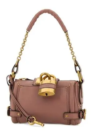 Chloé Antiqued Leather Small Paddington Shoulder Bag - Pink