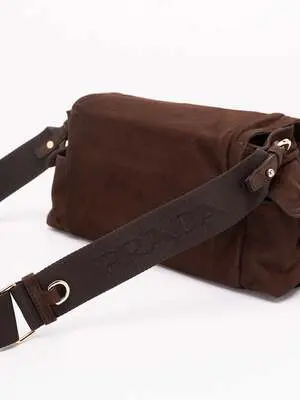 Prada Explore Medium Suede Bag
