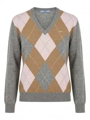 Prada Cashmere Argyle Sweater