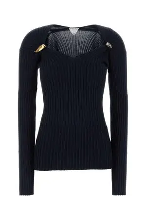 Bottega Veneta Midnight Cashmere Blend Top - Blue