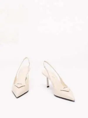 Prada Saffiano Patent Leather Slingback Pumps - Multicolor