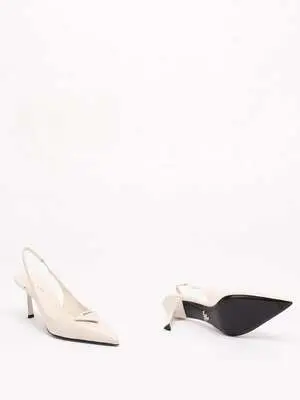 Prada Saffiano Patent Leather Slingback Pumps - Multicolor