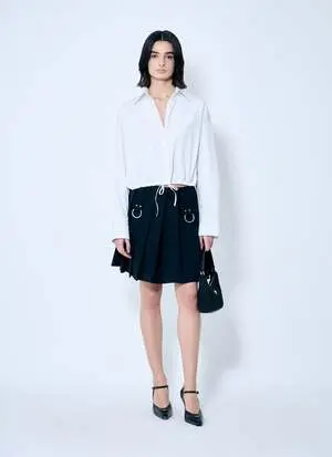 Prada Pleated Wool Skirt