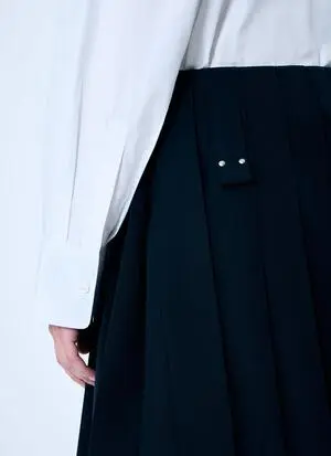 Prada Pleated Wool Skirt - Blue