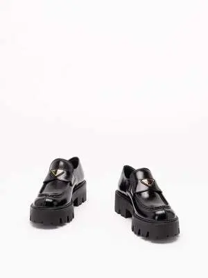 Prada Brushed Leather Loafers