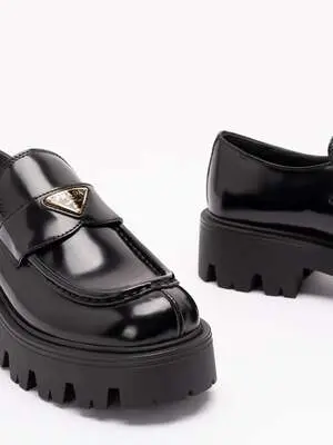 Prada Brushed Leather Loafers