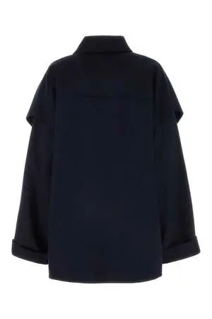 Bottega Veneta Wool Blend Coat - Blue