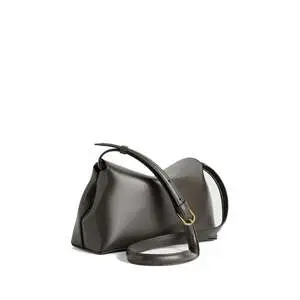 TOTEME T-lock Leather Clutch Bag - Brown