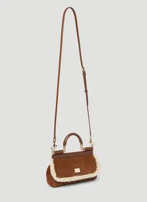 Dolce & Gabbana Sicily Suede Small Handbag