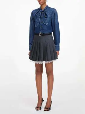 SELF-PORTRAIT Tie Neck Shirt