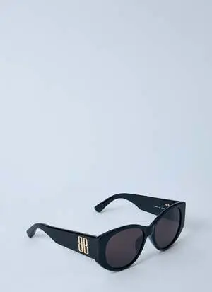 Balenciaga Nano Round Sunglasses - Black