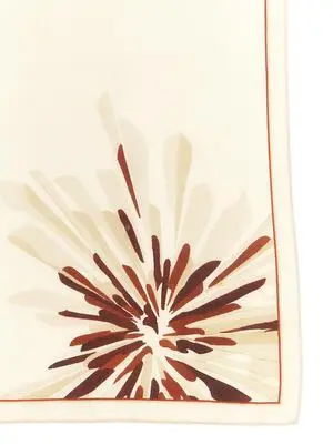 Brunello Cucinelli Bloom Print' Scarf - Cream